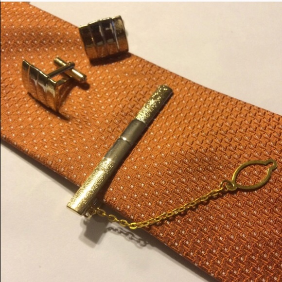 Accessories | Goldsilver Tie Clip And Cufflinks Set | Poshmark